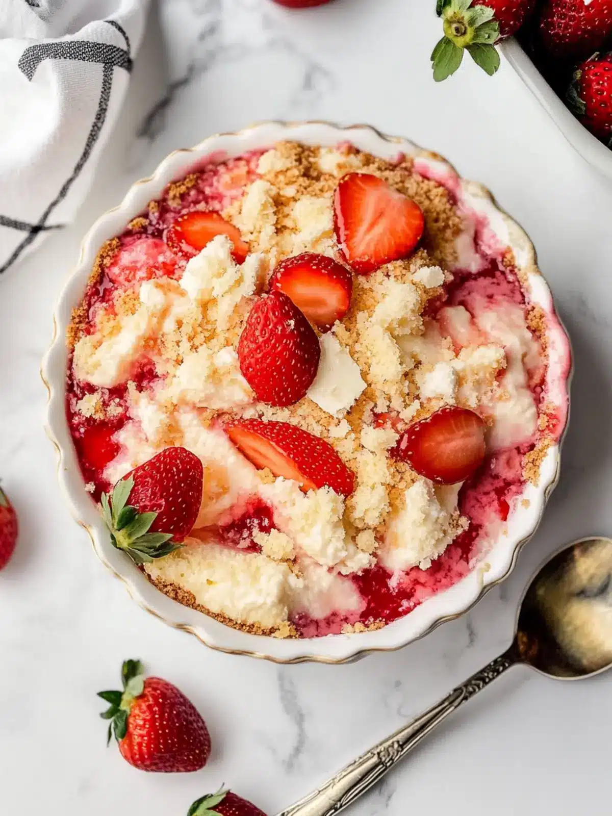 Irresistible Strawberry Cheesecake Dump Cake: Easy Dessert Bliss
